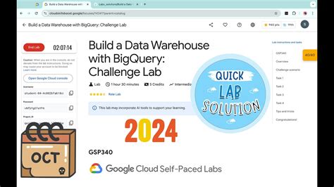 2024 Build A Data Warehouse With Bigquery Challenge Lab Qwiklabs