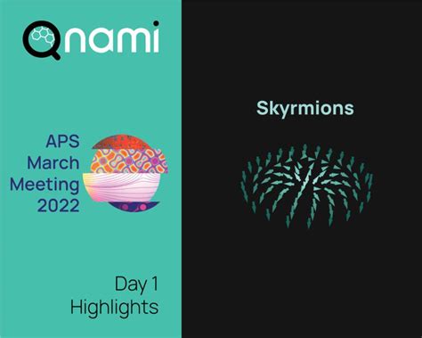 Camelia Selcu On Linkedin Apsmarch Skyrmions Magneticmemory