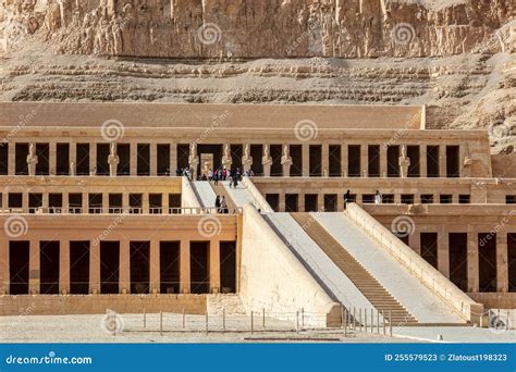 View Of Hatshepsut`s Temple Mortuary Temple Of The Pharaoh Of The