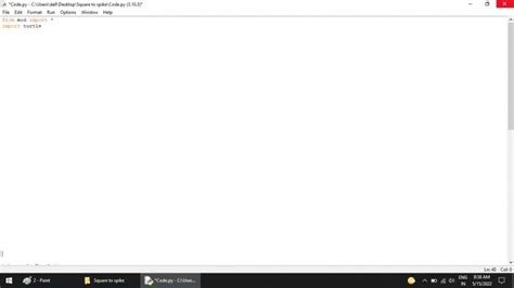 Python Program To Basic New Square To Spike Using The Python Tkinter