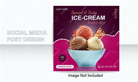 Premium Vector Delicious Ice Cream Social Media Banner Post Template