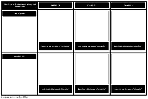 Entertaining And Informative Analysis Template Storyboard
