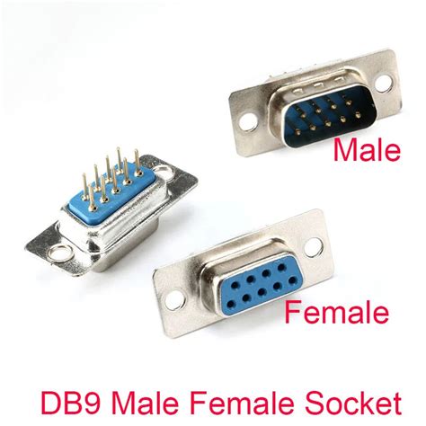 10pcs 2pcs Db 9 Connector Pin Plug In Board Socket Dp9 D Sub Male And Female Rs232 Serial Welded