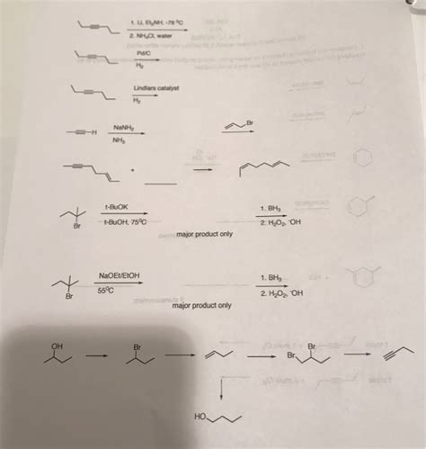 Solved Complete The Following Reactions By Drawing The