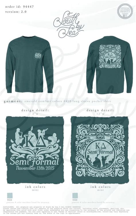 Clemson Kappa Delta Semi Formal 2015 Pocket Shirt Design Sorority Shirt Designs Greek Life