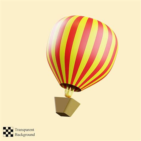 Premium Psd Flying Baloon R 3d Illustration