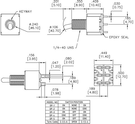 Taiway Toggle Switch 100 Dp3 T200b1m1qe Dpdt On Off On