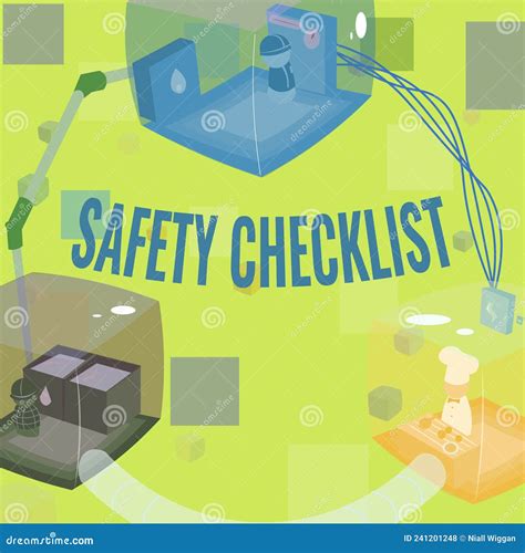 Sign Displaying Safety Checklist Conceptual Photo List Of Items You Need To Verify Check Or