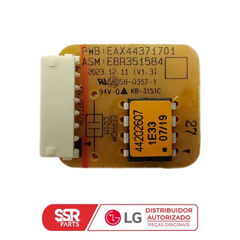 Eeprom Ar Condicionado Lg Ebr44202607 Ssr Parts Peças E Acessórios
