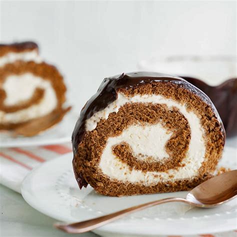 The Easiest Chocolate Swiss Cake Roll With Ice Cream Filling