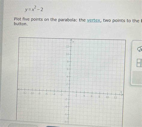 Solved Yx2 2 Plot Five Points On The Parabola The Vertex Two