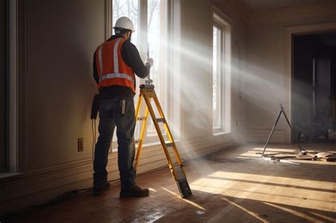 Premium Photo An Inspector Using A Laser Level To Check The Generative Ai