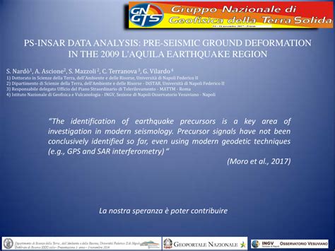 pdf ps insar data analysis pre seismic ground deformation in the