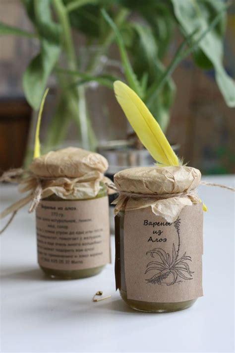 Homemade Aloe Jam with Lemon, Honey, and Sugar