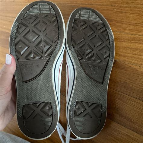 White Converse Low Top Some Signs Of Wear But Depop