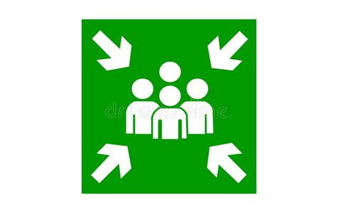Emergency Assembly Point Stock Illustration Illustration Of Workplaces