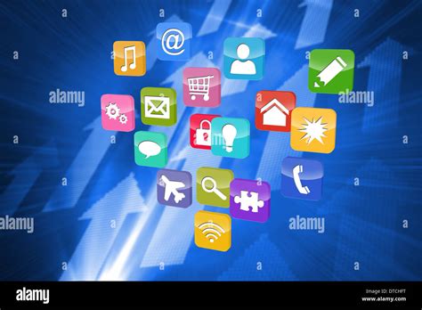 Composite Image Of Colourful Computer Applications Stock Photo Alamy