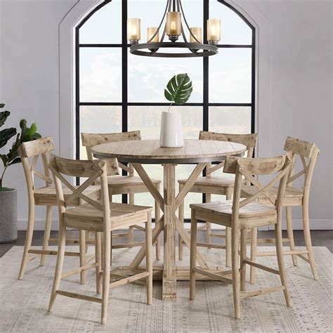 Callista Round Counter Height Dining Room Set By Elements Furniture