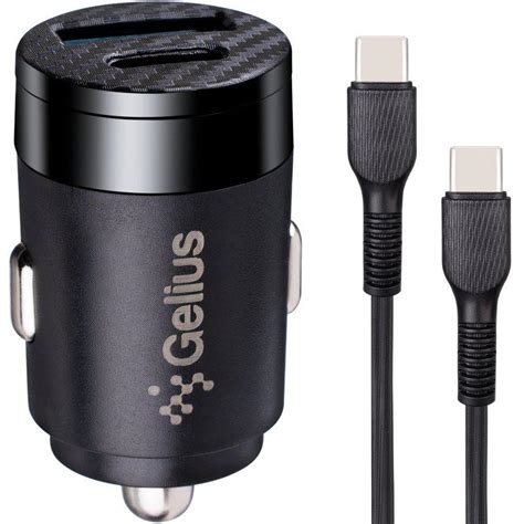 ᐉ Зарядний пристрій автомобільний Gelius Inch Twix Usb Type C Qc Pd 30