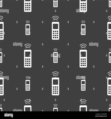 The Remote Control Icon Sign Seamless Pattern On A Gray Background Vector Stock Vector Image
