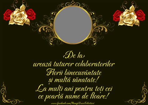 Felicitari Personalizate De Florii Urare De Florii Pentru