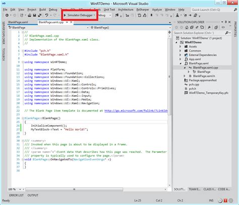 Creating A Windows Metro Style Application In C
