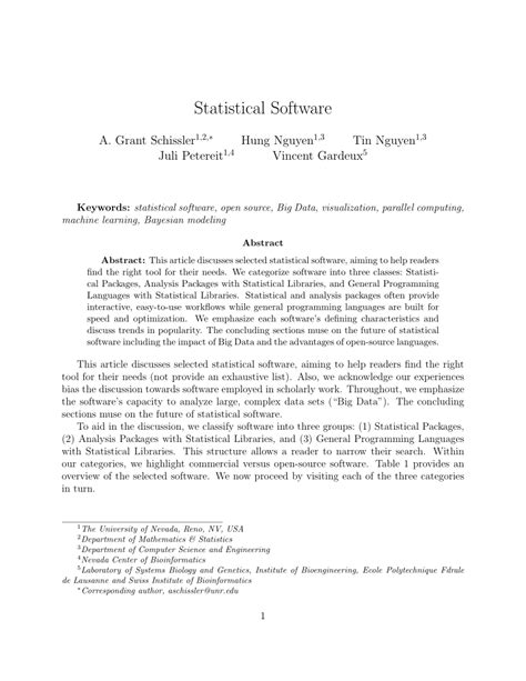Pdf Statistical Software