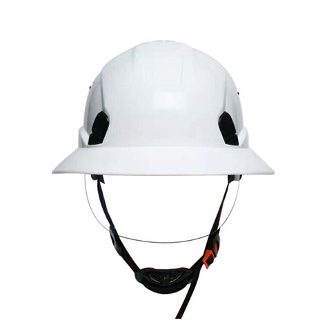 Zuja Wide Brim Industrial Chin Strap Safety Helmet With Visor Construction Abs Roadway Safety