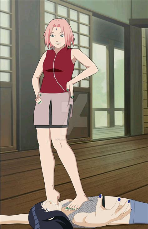 Sakura X Hinata Smelly Foot Version By F0reverking On Deviantart