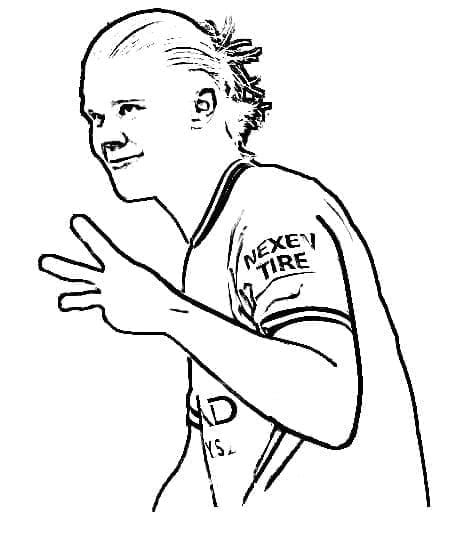 Coloriage Erling Haaland 2 Télécharger Et Imprimer Gratuit Sur