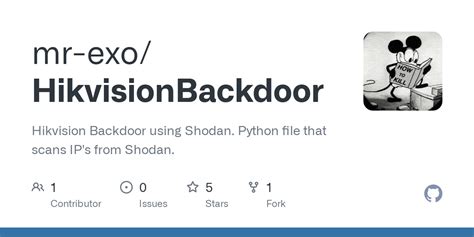 Github Mr Exo Hikvisionbackdoor Hikvision Backdoor Using Shodan