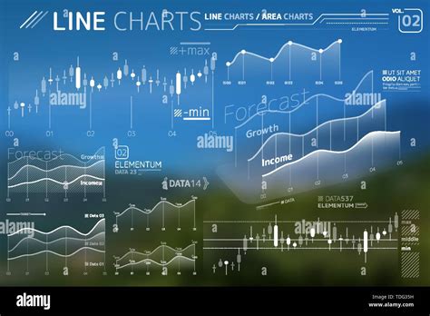 Line Charts And Area Charts Infographic Elements Stock Vector Image Art Alamy