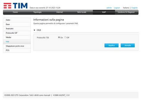 Impostare La Voce Su Router Tim Hub Pianeta Fibra