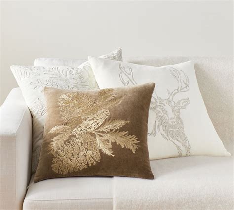 Metallic Embroidered Snowflake Pillow Cover Pottery Barn