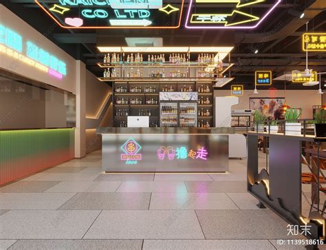 现代烧烤店3d模型下载【id1139518616】知末3d模型网