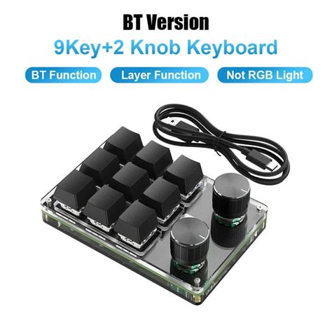 Teclado De Perilla Personalizado Macro De Programación Rgb 3 Teclas