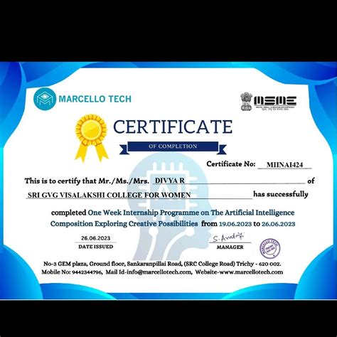 Divya R On Linkedin Done My Internship On The Artificial Intelligence Composition Exploring