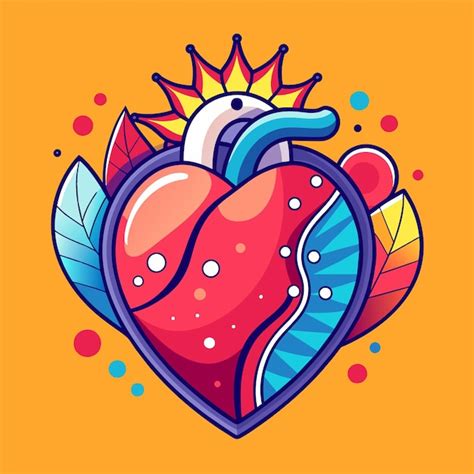 Ilustración vectorial del corazón Vector Premium
