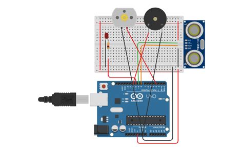 Circuit Design Arduino Con Bocina Y Motor Tinkercad