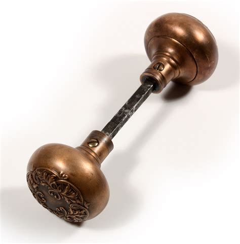 Antique Bronze P And F Corbin â€œlorraineâ€ Door Knob Set With