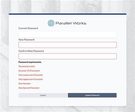 Resetting Your Password Parallel Works