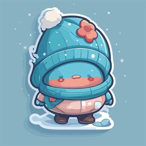 Vector De Dibujos Animados De Invierno Vector Premium