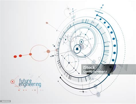 미래 추상 벡터 기술 배경입니다 기계 공학 배경 화면입니다 가상현실에 대한 스톡 벡터 아트 및 기타 이미지 가상현실 건설 산업 공학 Istock