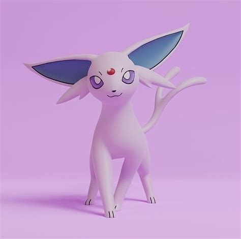 Pokemon Espeon New Version 3d Model 3d Printable Cgtrader