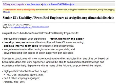 Craigslist Seeks UI Geek For Overhaul Geeky Gadgets