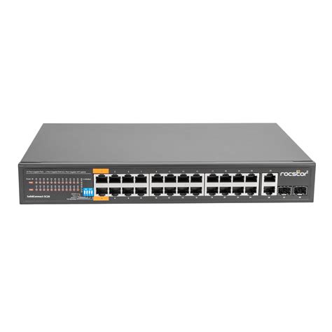 Solidconnect Sc28 28 Port Unmanaged Ethernet Switch 24 Port Poe 2 Port Rj45 And 2 Port Sfp