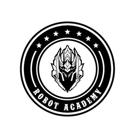 Modèle Vectoriel De Conception Du Logo De La Tête Du Robot Vecteur