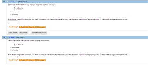 Solved Determine Whether The Following Improper Integral Chegg