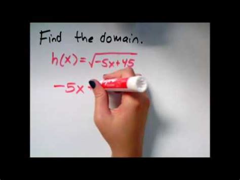 Domain Of A Square Root Function Advanced YouTube