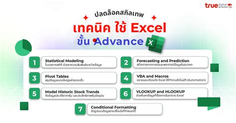 7 เทคนิคขั้น Advance อยากเป็นเทพ Excel ต้องรู้ True Digital Academy